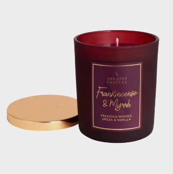 Frankincense and Myrrh Large Glass Candle – Community of St. Benedict